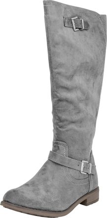 Fitters Footwear Damen Hochschaft Stiefel Übergröße 42-45 gefüttert Vanessa grau, Grau, 43 EU
