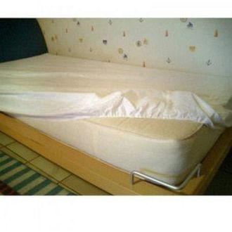 MSV 140070 Matratzenschutzbezug f&uuml;r Doppelbett, antiallergen, Polypropylen, 140 x 190 x 25 cm, Wei&szlig;