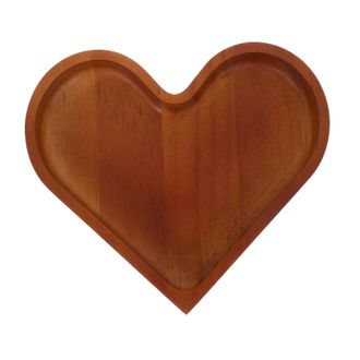 Cabilock Herzf&ouml;rmiger Holzteller Mit Glatter Oberfl&auml;che Serviertablett Aus Kiefernholz Herzf&ouml;rmige Schale F&uuml;r Snacks Oder Obst Dekoratives Tablett F&uuml;r Picknick