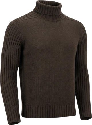 Gran Sasso Pull &agrave; col roul&eacute; Rainwool - Homme - Pulls - Brun - Taille: 3XL