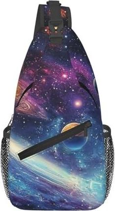 Generic Milky Way And Starry Sac &agrave; bandouli&egrave;re pour homme Sac &agrave; bandouli&egrave;re Sac &agrave; dos de randonn&eacute;e Sac &agrave; dos &agrave; bandouli&egrave;re pour homme