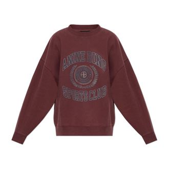 Anine Bing Miles Crewneck Sweatshirt - - Sweatshirts & Hoodies - Damen - Rot - XS