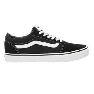 Vans Ward Sneaker f&uuml;r Kinder, Wildleder, Niedrig geschnitten (Schwarz/Wei&szlig;)