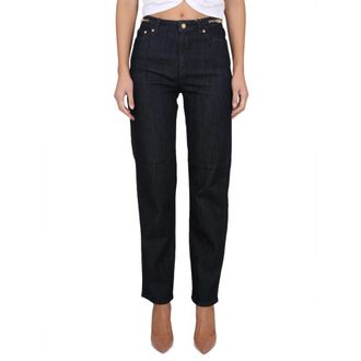Michael Kors Jeans im geraden Schnitt mit Ketten-Detail - - Jeans - Damen - Blau - 3XS