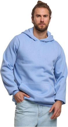 Urban Classics Mens TB7281-Basic Essential Hoody Hooded Sweatshirt, PowderBlue, 4XL
