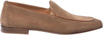 Baldinini Homme, Chaussures, Brun, Taille: 40 EU Perforated Suede Slip-On