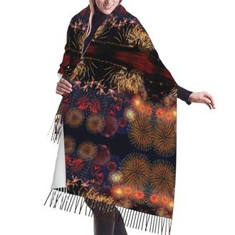 Generic Feux DArtifice Femme Foulard Longue Ch&acirc;le Douce Etole Pour Cadeau Automne Mariage Soir&eacute;e