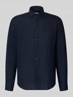 Seidensticker Regular Fit Business-Hemd aus Leinen mit Kentkragen