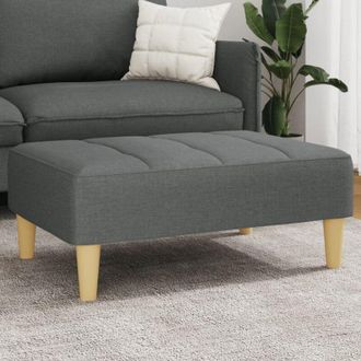 vidaXL Repose-pied gris fonc&eacute; 77x55x31 cm tissu Vidaxl
