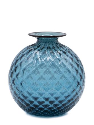 VENINI vase en verre Monofiore Balloton (16,5 cm) - Bleu