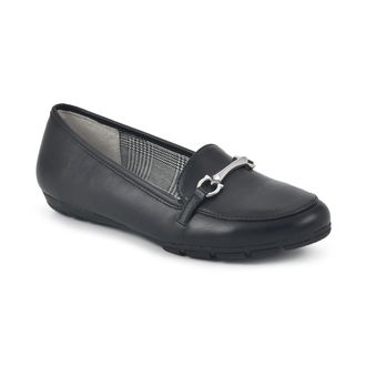 White Mountain Damen Leuchtend Slipper, Schwarz/Glatt, 39.5 EU Weit