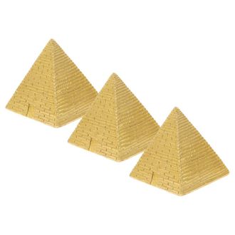 BESPORTBLE SAFIGLE 3st&uuml;cke Mini-&auml;gyptische Pyramiden-Statue aus Kunstharz Antikes Modell &Auml;gyptische Figur Dekoratives Accessoire f&uuml;r Sandkisten Miniaturg&auml;rten un