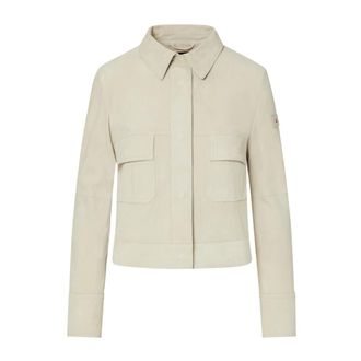 Peuterey Femme, Vestes, Blanc, Taille: 38 FR Sands Suede Jacket