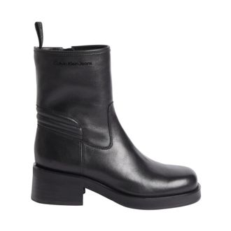 Calvin Klein Jeans Schwarze Damen Biker Stiefeletten - - Shoes - Damen - Schwarzk - 38 EU