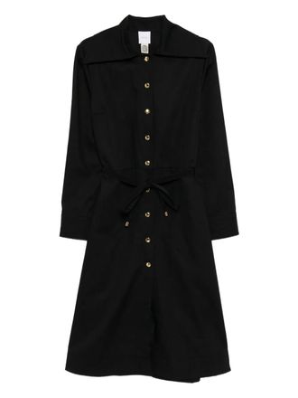 Patou Midikleid mit G&uuml;rtel - Schwarz