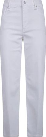 Frame Denim Le Italien Jean Droit Taille Haute - Femme - Jeans - Blanc - Taille: W28