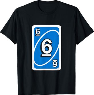 Uno Halloween Blaue 6 Karte T-Shirt