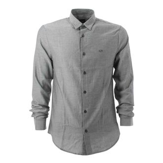 A|X Armani Exchange Langarmhemd Slim Fit - - Shirts - Herren - Grau - M