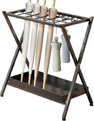 Generic Regenschirmst&auml;nder f&uuml;r den Eingangsbereich - 18 Gitter Metall Schirmst&auml;nder | Freistehender Organizer aus Eisen mit Haken f&uuml;r Zuhause und Hotel