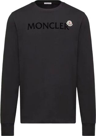 Moncler Homme, Sweatshirts et sweats &agrave; capuche, Noir, Taille: XL Logo Cotton SweaT-shirt