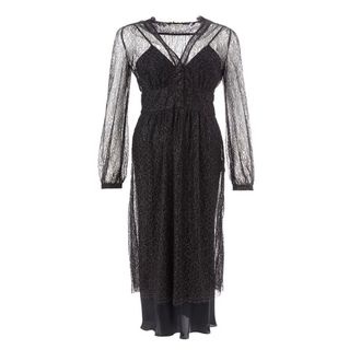 Lardini Femme, Robes, Noir, Taille: 36 FR Robe &Eacute;l&eacute;gante en Nylon Noir