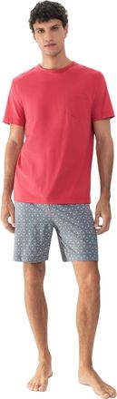 Mey Nachtw&auml;sche Serie Soft Circles Herren Schlafanz&uuml;ge kurz Red Sunset XXL(XXL)