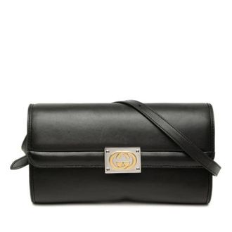 Gucci Sac bandouli&egrave;re vintage doccasion - Femme - Pre-owned - Noir - Taille: ONE Size
