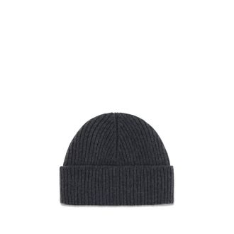 Ami AMBFUHA116018084BB Merino Wool Ribbed Beanie - Gray