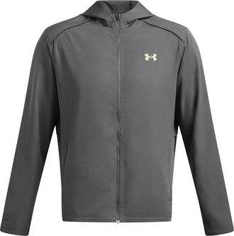 Under Armour Herren Launch Kapuzenjacke, Grau, XL