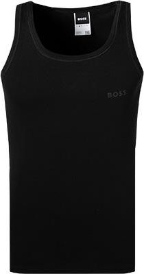 HUGO BOSS Herren Tanktop schwarz Baumwolle unifarben