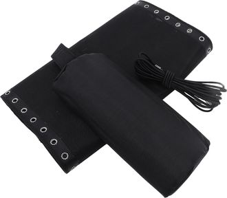 DOITOOL Balcony Chair Ersatzstoff Schwarz mit Kissen und Seil Outdoor Liegestuhl Bezug Leicht Praktisch f&uuml;r Gartenm&ouml;bel und Campingstuhl Reparatur