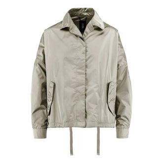 Bomboogie Femme, Vestes, Gris, Taille: 42 FR Veste avec col de chemise en tissu brillant