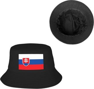 Generic Chapeaux bob Slovaquie pour homme et femme Drapeau de la Slovaquie Chapeau de p&ecirc;che d&eacute;t&eacute; en plein air Noir, noir, taille unique