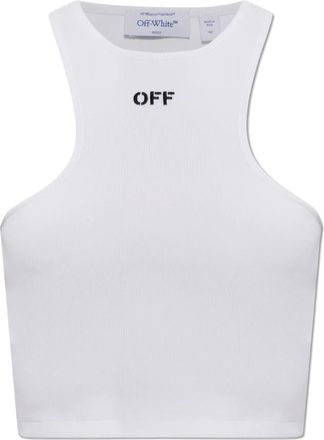 Off-white Femme, Tops, Blanc, Taille: 44 FR Haut Court C&ocirc;tel&eacute;