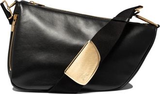 Burberry Femme, Sacs, Noir, Taille: ONE Size Sac bandouli&egrave;re en cuir avec imprim&eacute; Horseferry