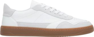 Estro & Luminara Homme, Chaussures, Blanc, Taille: 44 EU Baskets barefoot blancs et gris pour hommes en cuir italien de qualité supérieure et velours