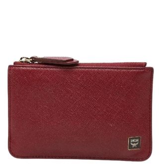 MCM Pre-owned Leder M&uuml;nzetui - - Pre-owned - Damen - Rot - ONE SIZE