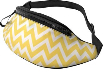Generic Atmungsaktiv H&uuml;fttaschen Streifengelber Druck Waist Fanny Pack H&uuml;fttaschen Taillentasche F&uuml;r Aktivit&auml;ten Fahrrad Joggen 14X35Cm