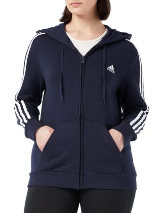adidas Adidas GL0804 W 3S FT FZ HD Sweatshirt Womens Legend Ink/White XS