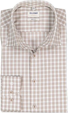 Olymp Herren Hemden braun kariert