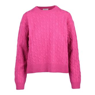 Ballantyne Pullover Intrecciato Girocollo - - Knitwear - Damen - Rosa - L