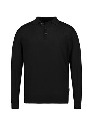 Bugatti Herren Pullover schwarz unifarben