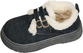 Generic Bottes de neige confortables pour femme avec doublure en fausse fourrure - Bout rond - Style d&eacute;contract&eacute; - Boucle &eacute;l&eacute;gante - Semelle &eacute;paisse - Confort