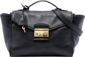 Prada Sac bandouli&egrave;re en cuir doccasion - Femme - Pre-owned - Noir - Taille: ONE Size