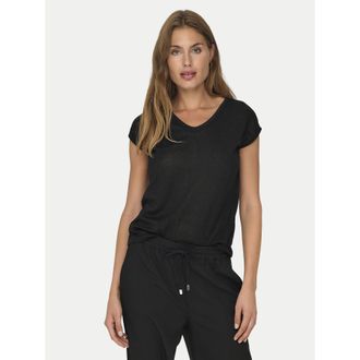 Only T-Shirt Silvery 15136069 Schwarz Loose Fit