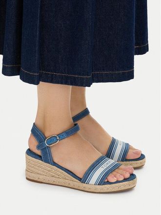 Tommy Hilfiger Espadrilles Mid Wedge Espad Webbing FW0FW09230 Blau