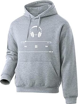 Generic Sweat à capuche en polaire pour homme - Manteau moelleux 2025 - Automne et hiver - Motif de lettres décontracté - Imprimé avec du velours - Cadeau de 