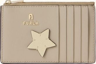 Furla Camelia Kartenetui M Toni Butter Wei&szlig; Sidney-kalbsleder + Stern-aufn&auml;her Damen