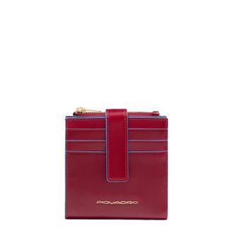 Piquadro Kartenhalter Damen aus Leder mit M&uuml;nzfach- RFID-gesch&uuml;tzt - - Accessories - Herren - Rot - ONE SIZE