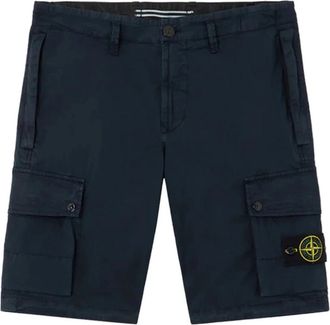 Stone Island Slim-fit Cargo Bermuda Shorts - - Shorts - Herren - Blau - W31
